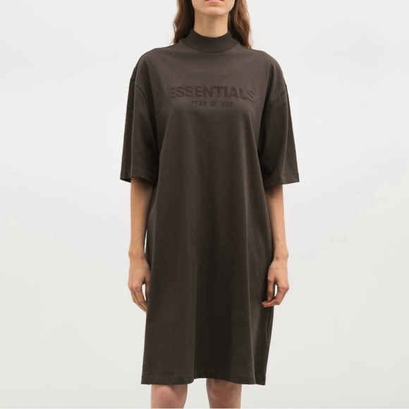 Fear of God | Dresses | Fear Of God Essentials Dark Brown Midi Dress ...